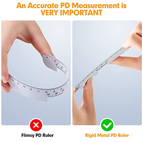 Ezyaid Metal PD Ruler - Pupillary Distance Ruler with Instructions for ...