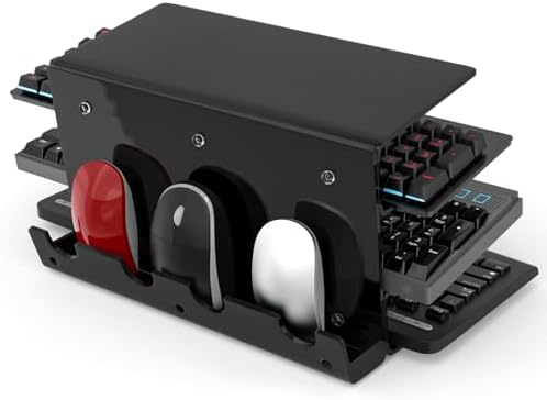 Amazon.com: YIMAGUJRX Acrylic Keyboard Mouse Storage Rack,Acrylic Frame ...