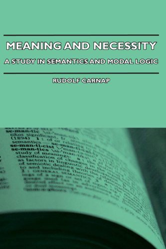 Meaning and Necessity - A Study in Semantics and Modal Logic - Kindle ...