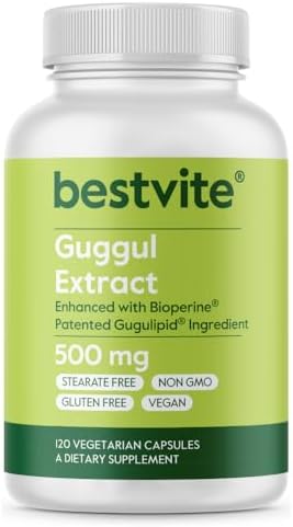 Amazon.com: BESTVITE Guggul Extract 500mg (120 Vegetarian Capsules ...
