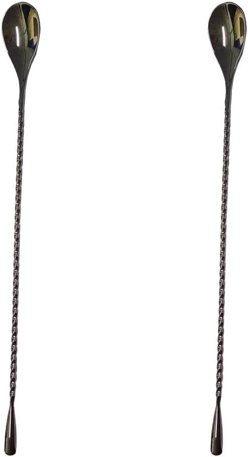 Amazon.com: 2 Pack Bar Mixing Spoon Stainless Steel Cocktail Spoon ...