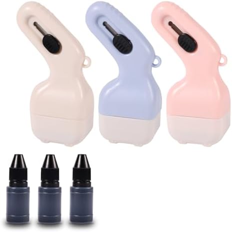 Amazon.com: 3pcs Guard Your ID Stamp Roller with 3pcs Refill Inks, 2-in ...