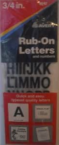 Amazon.com: 3 each: 3/4" Rub on Letters and Numbers : Everything Else