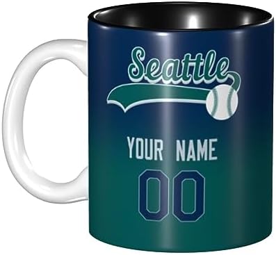 Amazon.com: Seattle Personalized Custom Coffee Mugs,Seattle Gradient ...