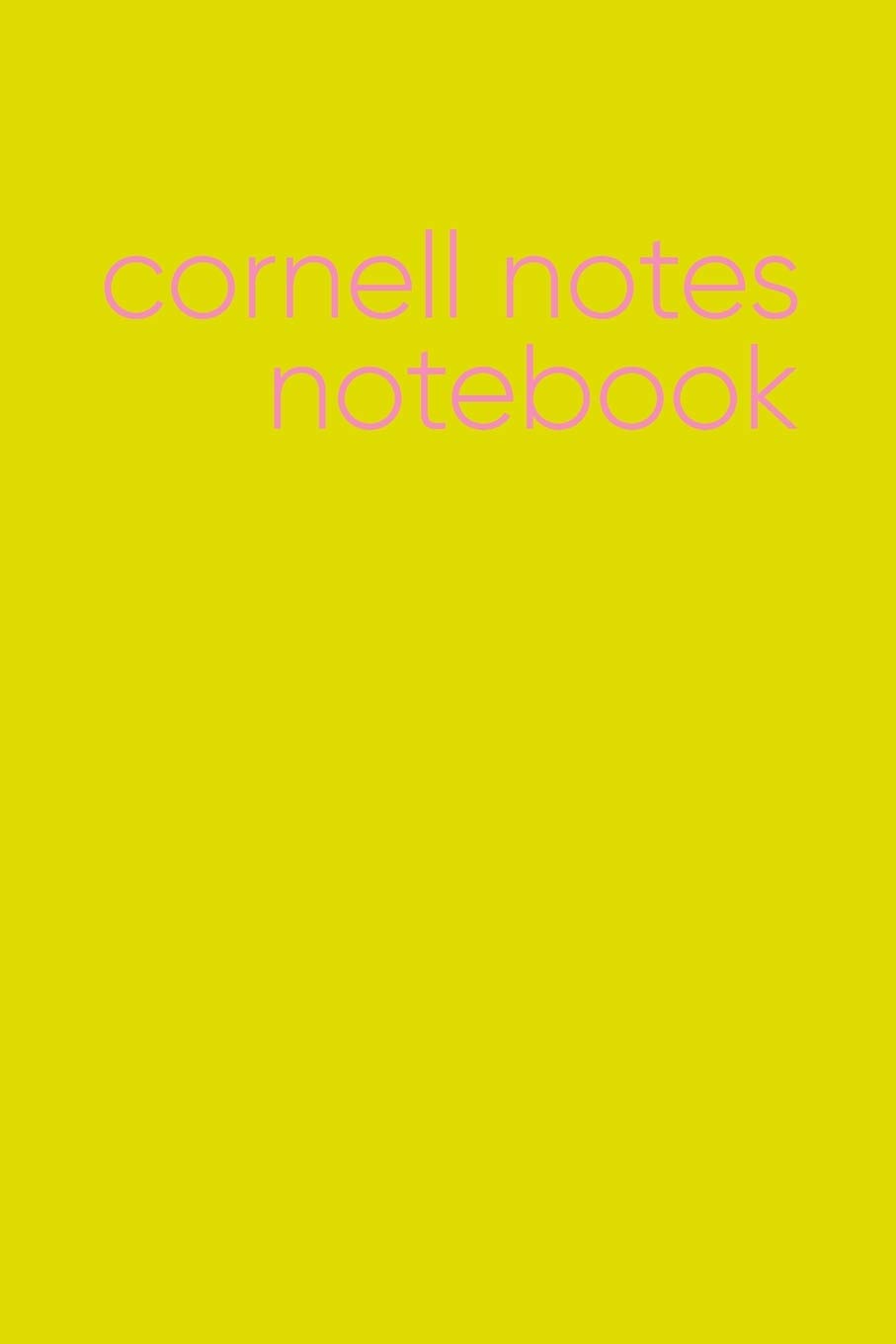 Cornell Notes Notebook: Small College Ruled Cornell Method Note-taking ...