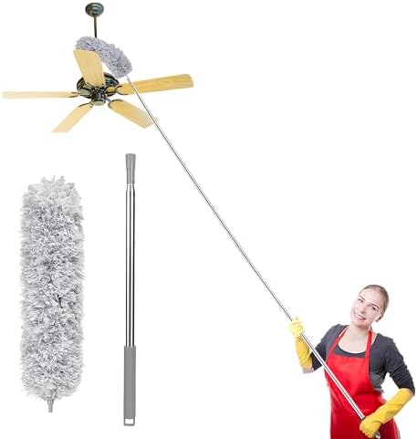 Fogray Extendable Feather Duster, Bendable Microfiber Duster with Extra ...