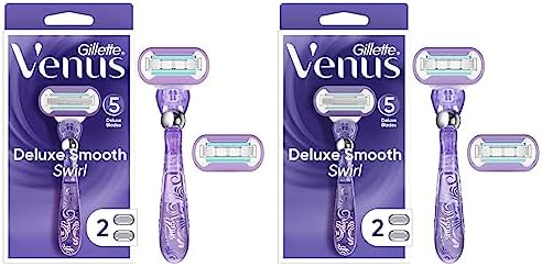Amazon.com: Gillette Venus Deluxe Smooth Swirl Women's Razor Handle + 2 ...
