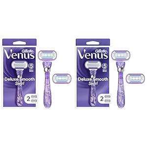 Amazon.com: Gillette Venus Deluxe Smooth Swirl Women's Razor Handle + 2 ...