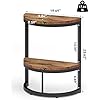 Amazon.com: LITTLE TREE 2-Tier End Table Half Round with Storage Shelf ...