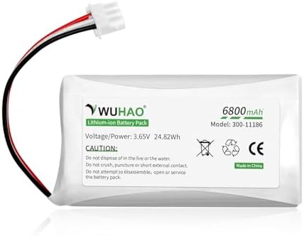 Amazon.com: WUHAO for Honeywell 300-11186 Battery Upgraded 6800mAh for ...