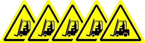 ISO Safety Label Sign - International Warning, Fork lift trucks and ...