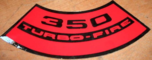 CHEVY 350 TURBO-FIRE AIR CLEANER TOP LID DECAL - STICKER - CHEVROLET ...