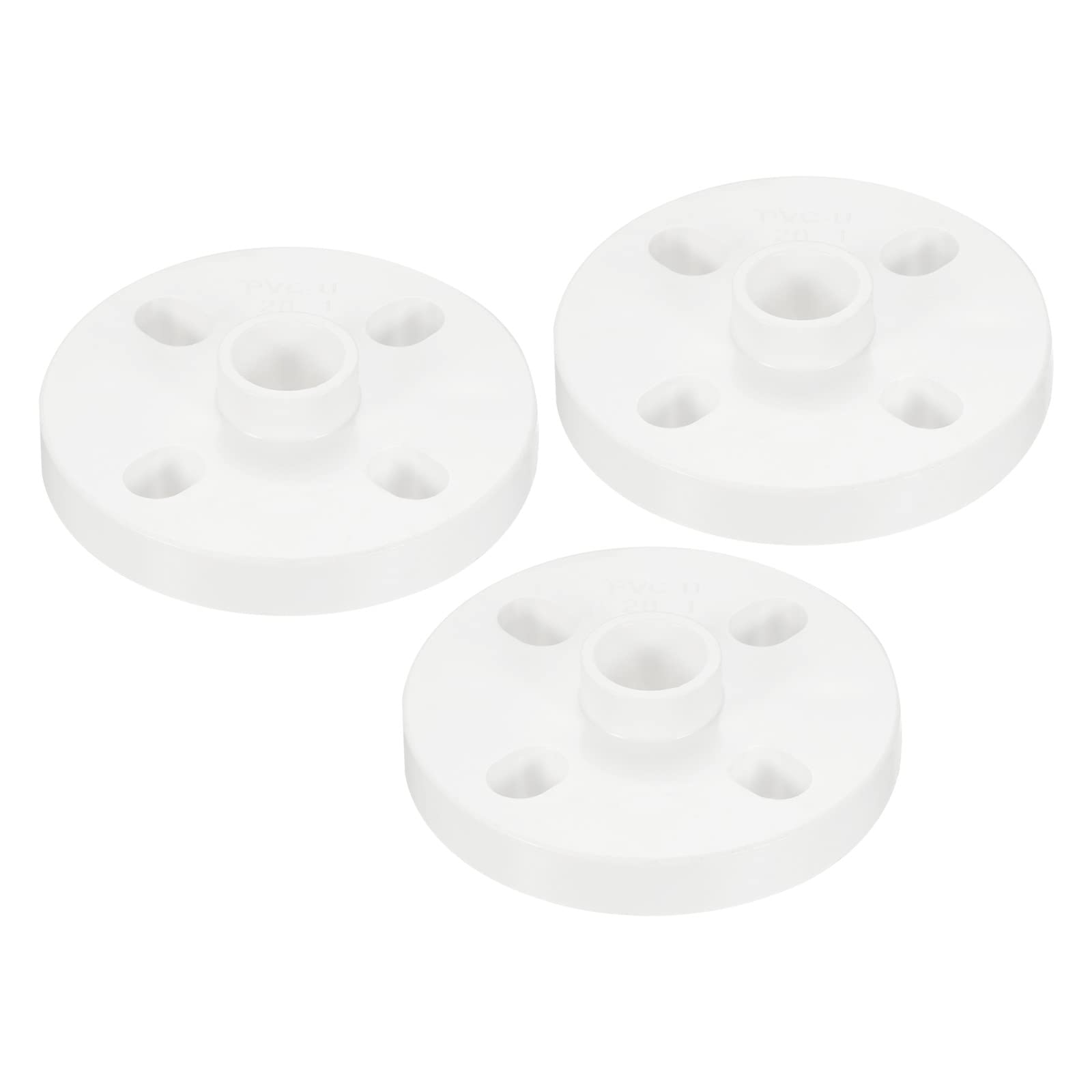 Amazon.com: PATIKIL 20mm/0.8 Inch PVC Pipe Fitting, 3 Pack Flange Pipe ...