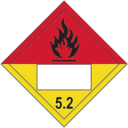 Flammable Class 5.2 LABEL Un Placard Imdg Code - Hazardous Substances ...