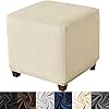 Amazon.com: HFCNMY Ottoman Cover Square,Stretch Velvet Square Thick ...
