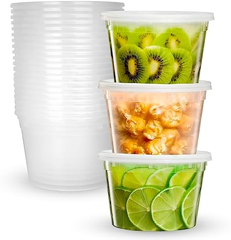 Amazon.com: Supreme Select Deli Plastic Storage Containers with Lids ...