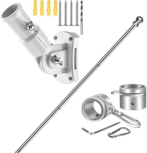 Amazon.com : evertoco Heavy Duty T304 Stainless Steel Flag Pole Kit ...