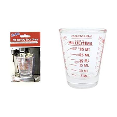 Amazon.com: Measuring Shot Glass 30ml - 1 Ounce - Measures Spoons ...