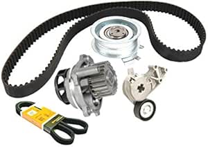 Amazon | VW ゴルフ4 ニュービートル タイミングベルト ベルトテンショナーx2 ウォーターポンプ ドライブベルト 5点セット ...