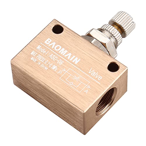 Baomain Pneumatic Flow Speed Control Valve ASC-08 one way two position ...