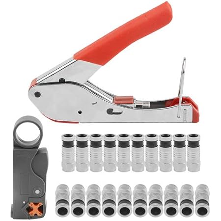 eSynic Coax Crimping Tool Coax Cable Crimper Tool Kit F-Type ...