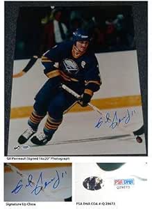 HOF Gil Perreault Signed 16x20 Photo 1970-1987 Buffalo Sabers PSA COA ...