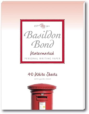 Basildon Bond Luxury Writing Pad with 40 Sheets - White, Duke (137 x ...