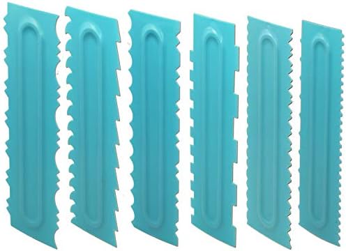 Amazon.com: Amestar Cake Scraper Set of 6 Pack Decorating Comb Icing ...