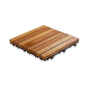 Sharpex Deck Tiles with Interlocking | 1 Piece Teck Wood Floor Decking ...