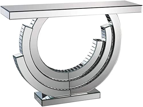 Venetian Image Flower Designed Cut Glass Mirror Console Table Home ...