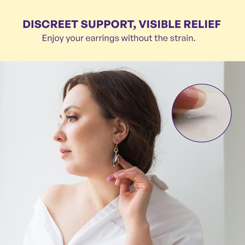 Careforce Invisible Ear Lobe Support for Heavy Earrings Waterproof ...