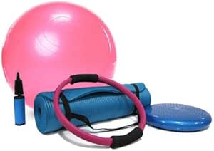 Amazon.com : OneTouch Complete Pilates Starter Kit Includes Pink Yoga ...