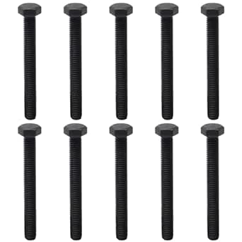 MroMax 10Pcs M8 x 70mm Hex Head Screw Bolt, Carbon Steel Grade 8.8 ...