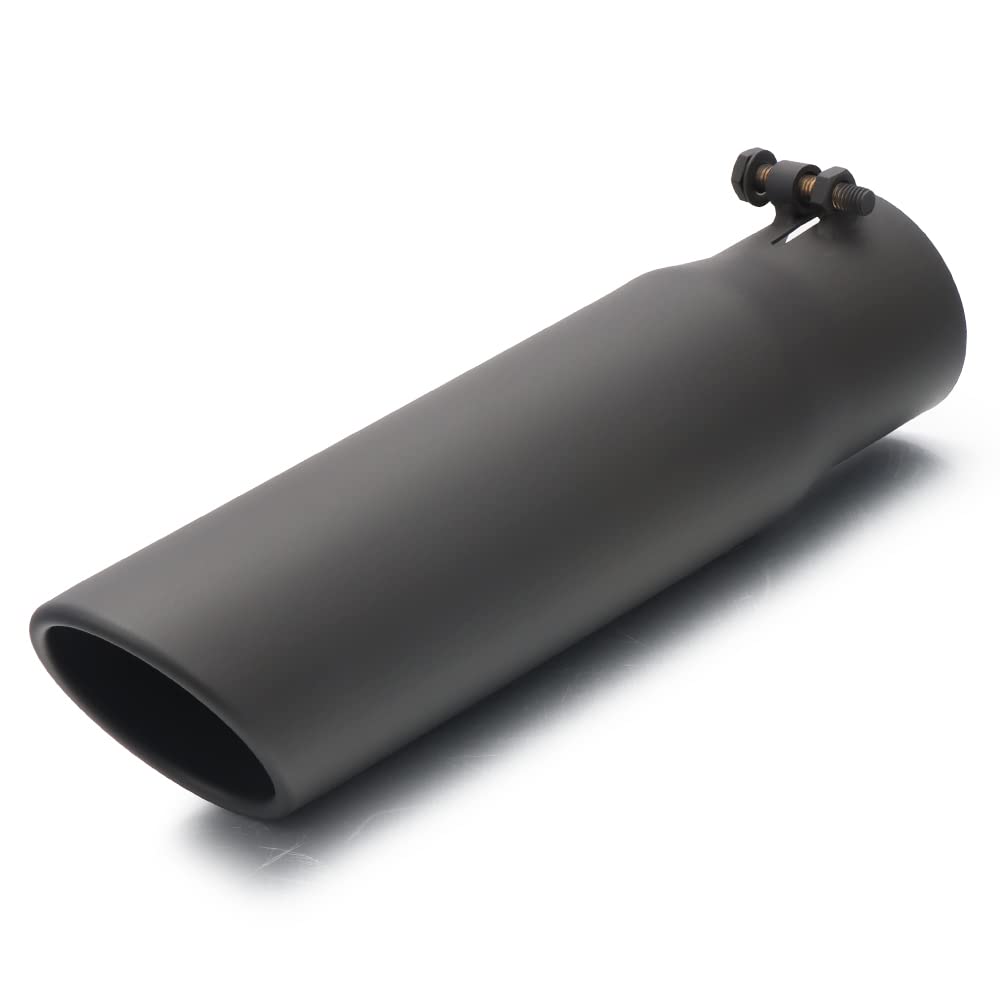 Snapklik.com : LCGP 2.5 Inch Inlet Exhaust Tip,2.5 X 3 X 12 Black ...