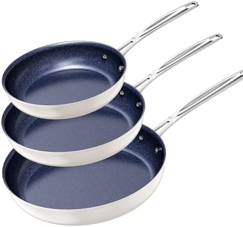 Amazon.com: Nuwave Pro-Smart 12” & 8” SS Fry Pan Set, Healthy Duralon ...