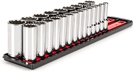 Amazon.com: TEKTON 1/2 Inch Drive Deep 12-Point Socket Set, 19-Piece (3 ...