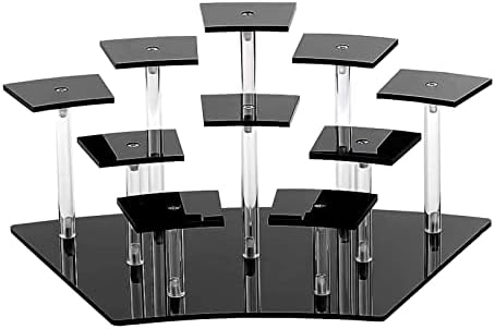 Qivine 10 Tier Acrylic Perfume Stand, Funko Pop Display Acrylic Riser ...