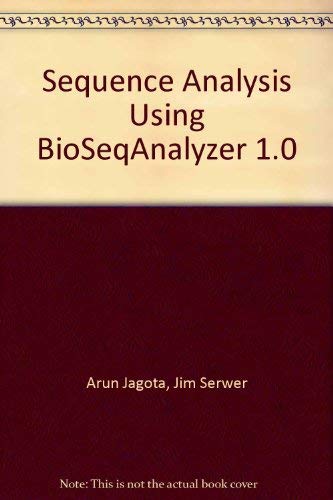Buy Sequence Analysis Using BioSeqAnalyzer 1.0 Book Online at Low ...