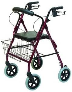 Amazon.com: Walkabout Contour Deluxe Rolling Walker Color: Burgundy ...