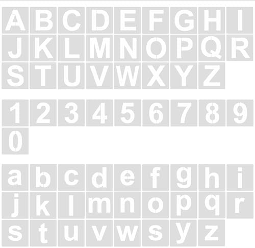 AIEX 36pcs Letter and Number Stencils, 2 Inch Letter Stencils Reusable ...