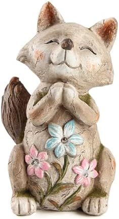 Amazon.com: Hi-Line Gift Cuddling Mother and Baby Fox Garden Statue ...