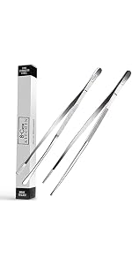 Amazon.com: 8-CREW KITCHEN Chef Tweezers - 3 Stainless Steel 8 ...