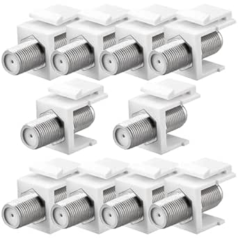 tunghey Coax Keystone Jack Insert, 3GHz Coaxial Cable Connector, F-Type ...