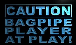 Amazon.com : ADVPRO m539-b Caution Bagpipe Player at Play Neon Light ...