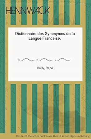 Buy Dictionnaire Des Synonymes De La Langue Française Book Online at ...