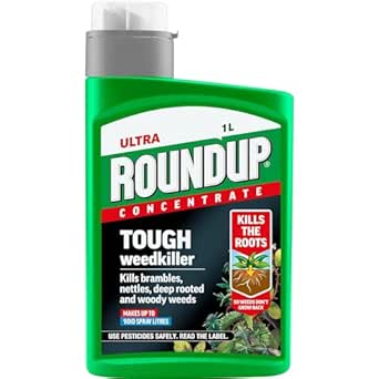 AMK® Roundup Ultra Weedkiller Concentrate 1 Litre Kills Tough Weeds and ...