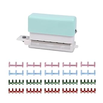 Portable 6 Hole Paper Punch Set,Loose-Leaf Binder Rings,Binding Spines ...