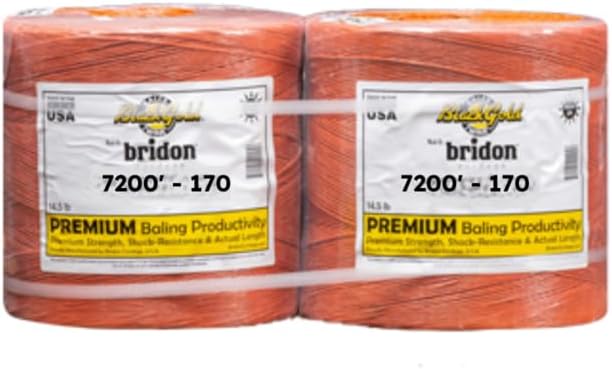 Amazon.com: Bridon Black Gold Orange Hay Baling Twine, 170 Pound Knot ...