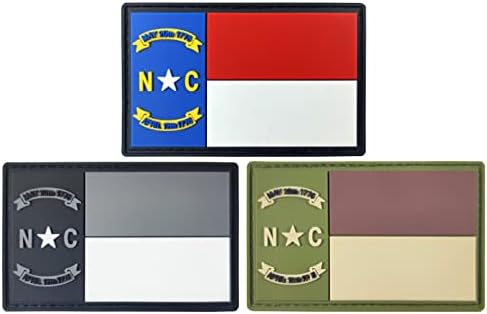 Amazon.com: North Carolina State Flag NC Embroidered Hook Patch NCP1 ...