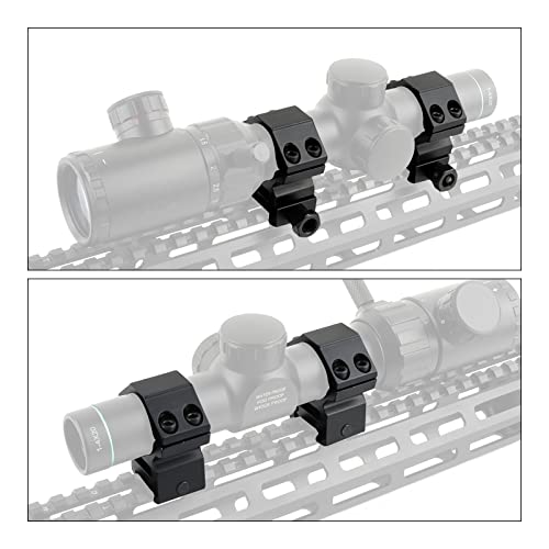 ToopMount Scope Mount Double Rings 25.4mm 1" Medium Profile See-Thru ...